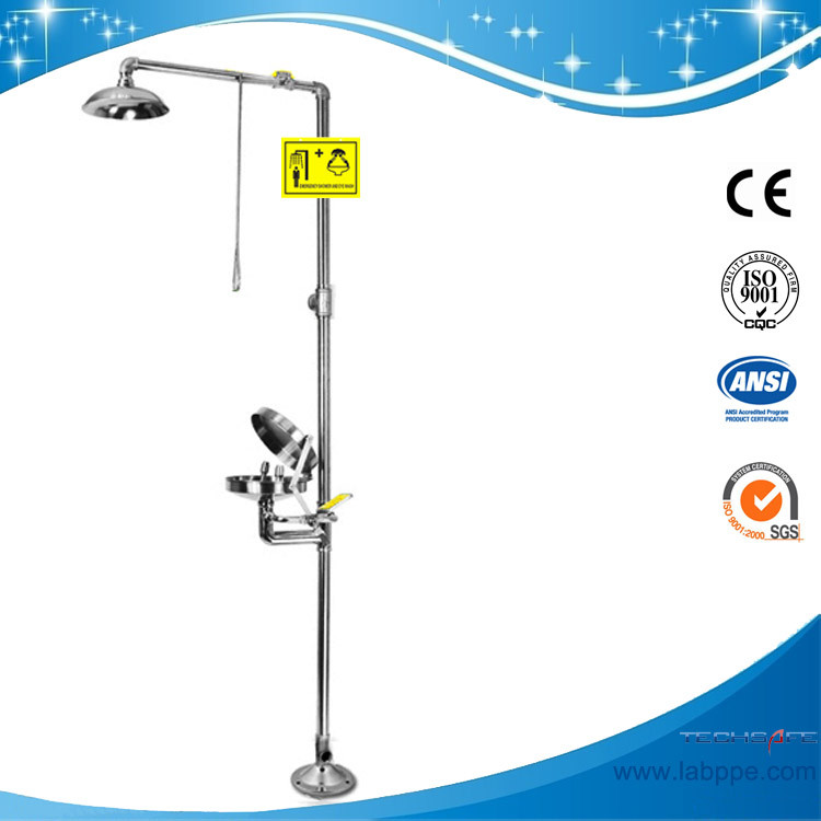SH712BSC-dust cover emergency shower and eye wash,sfety shower and ...